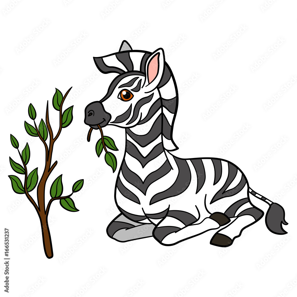 Cute Baby Animated Zebras