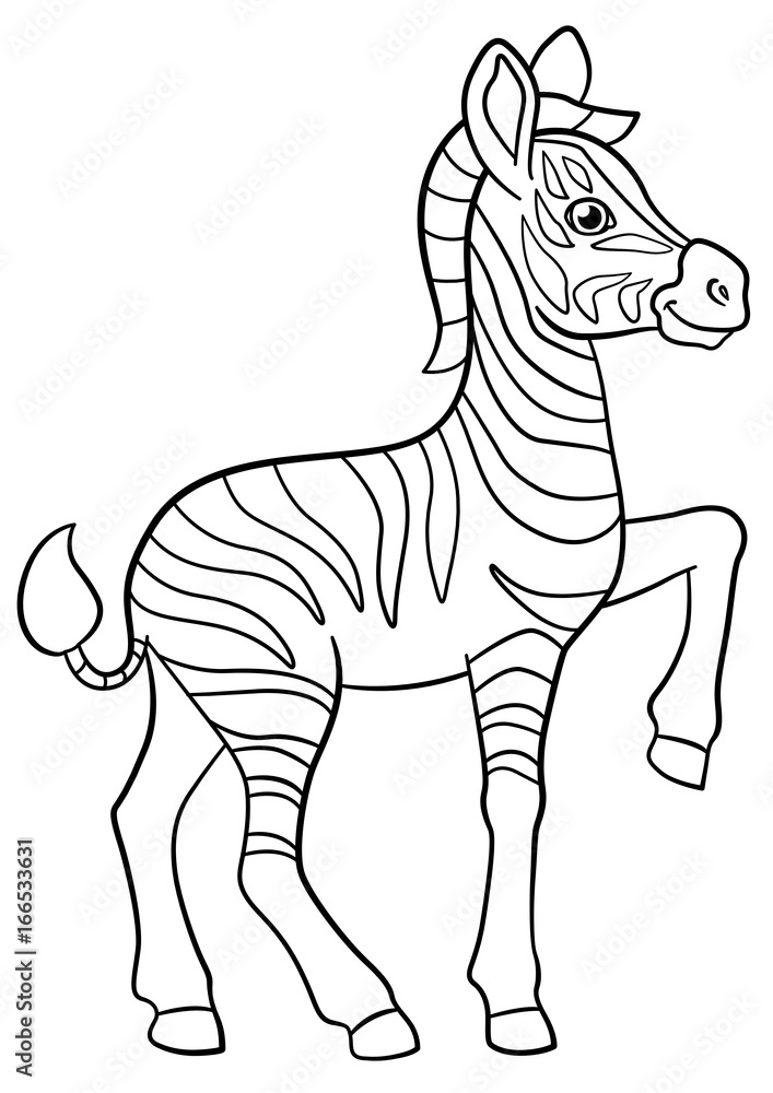 Baby Zebra Coloring Page