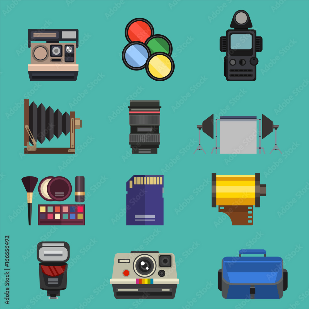 Camera photo optic lenses set different types objective retro ...