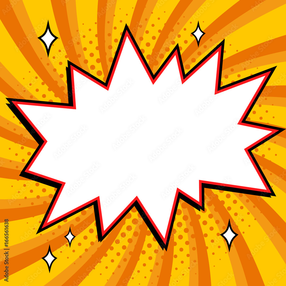 Pop art styled speech bubble template for your design. Comics pop-art ...