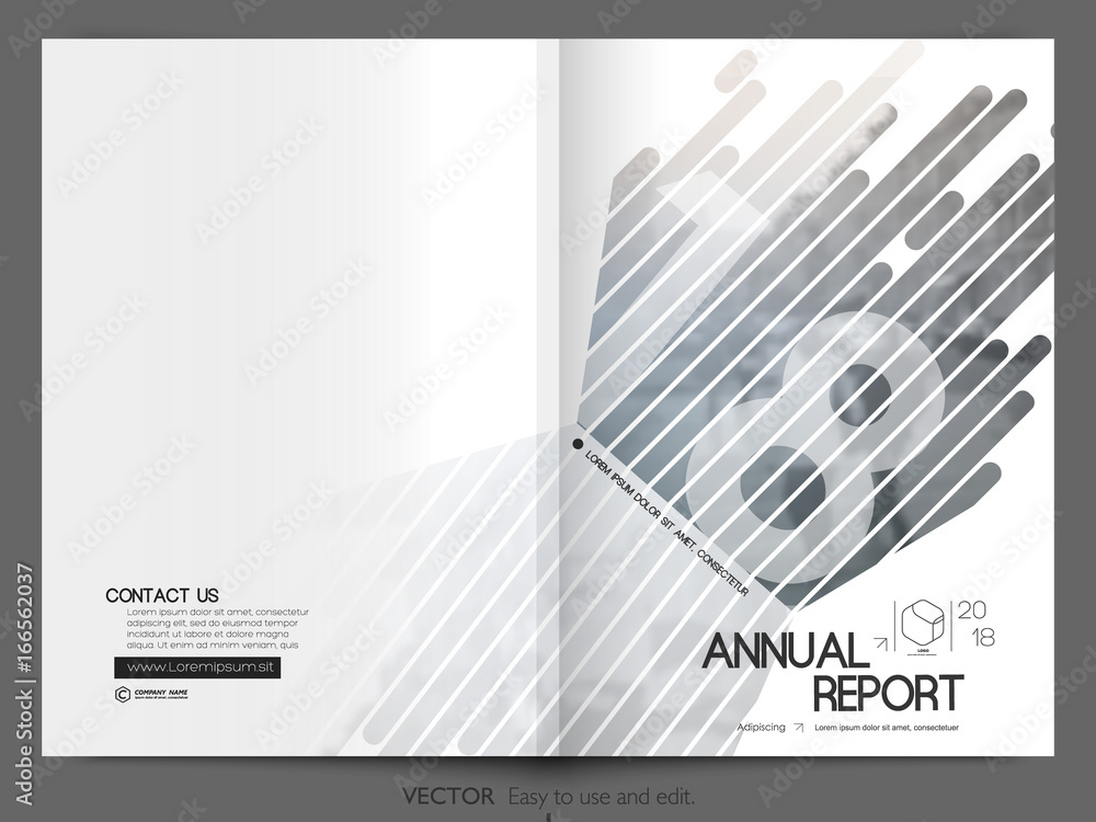 Minimalist Cover Design. Layout for Annual Report, Cover Book, Vector ...