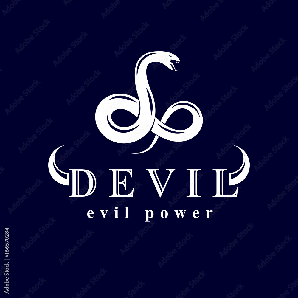 Vector snake symbol created in the shape of limitless. Evil spirit ...