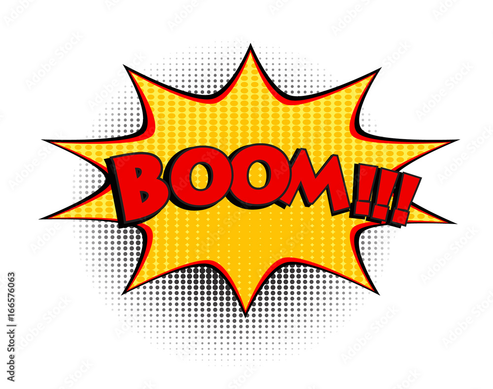 Boom comic word. Pop art retro style vector illustration, eps 10 Stock ...