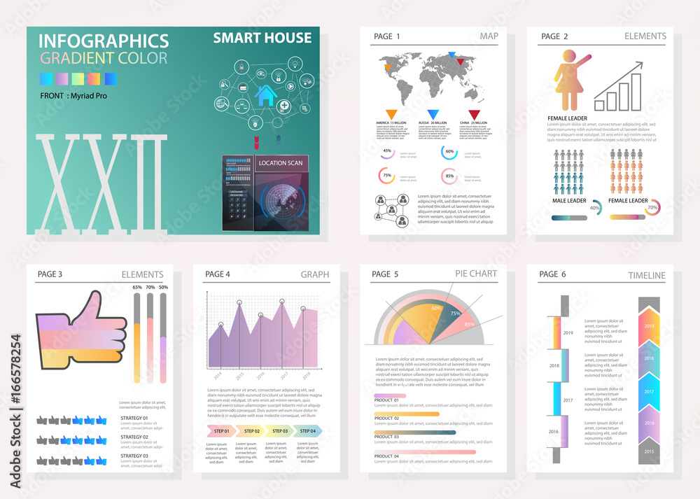 Infographic set . Big set of infographic template for web , print ...
