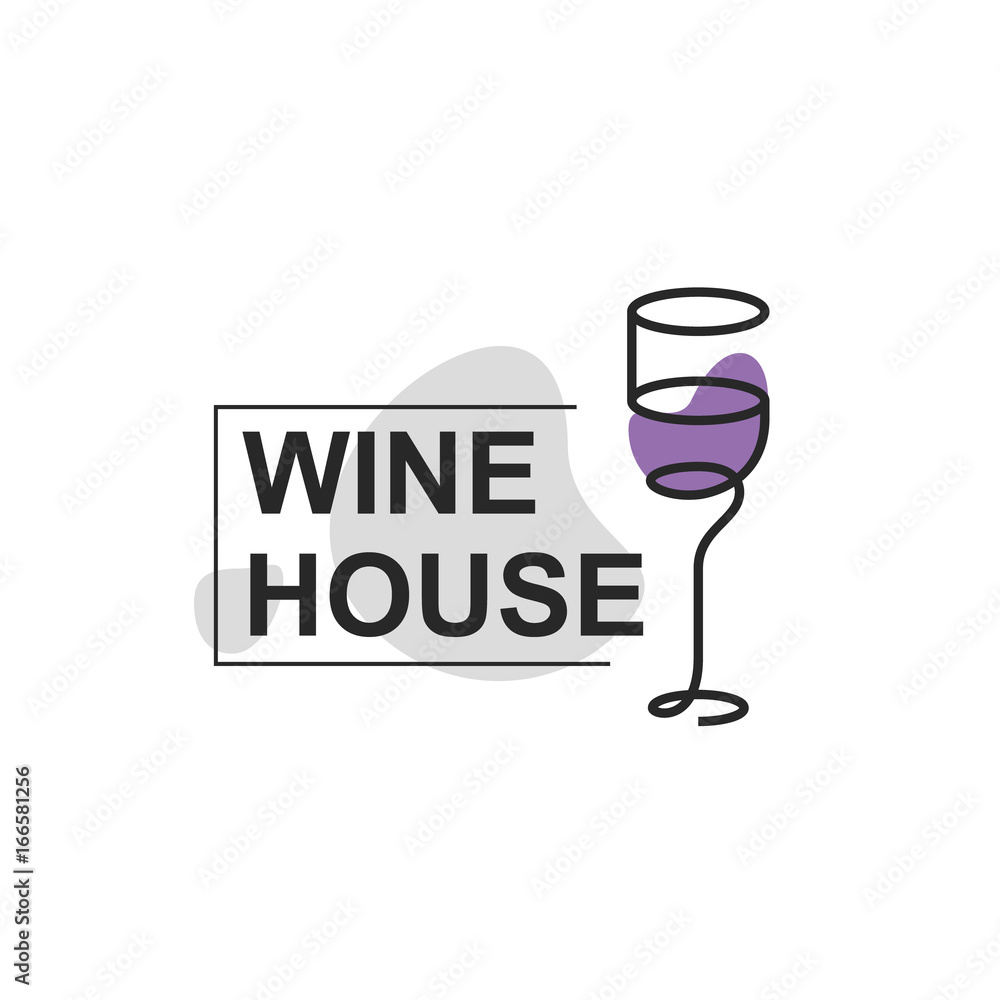 Wine shop, store vector color logo, emblem isolated on white background ...