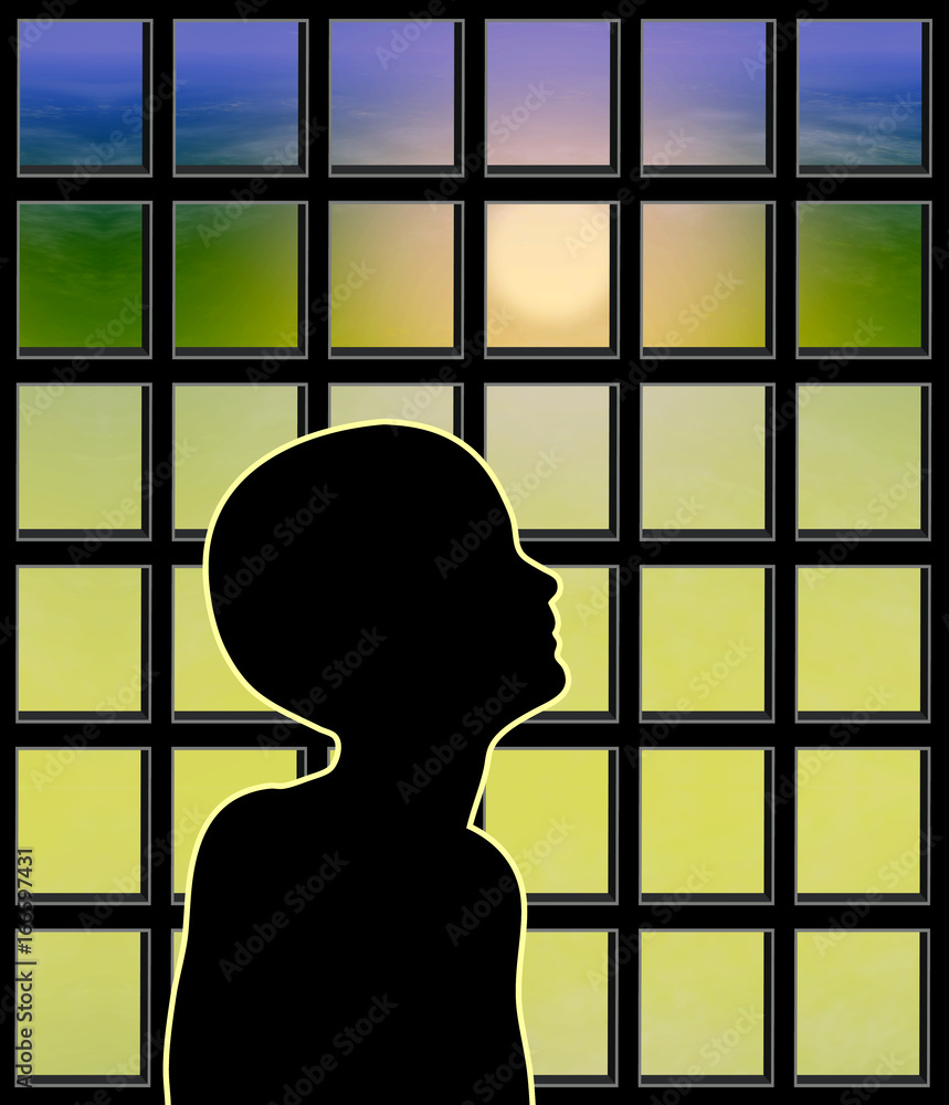 Childhood Emotional Neglect. Concept illustration of a traumatized ...