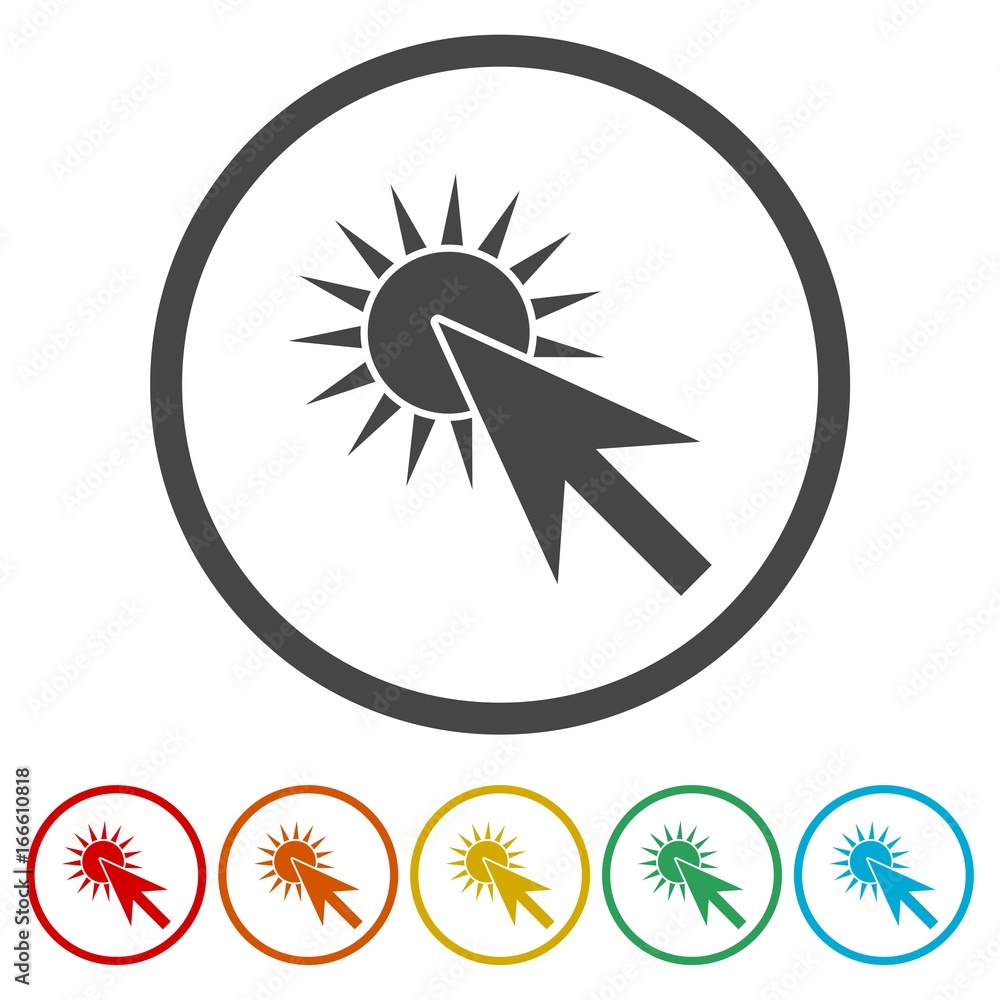 Mouse click icons set Stock Vector | Adobe Stock