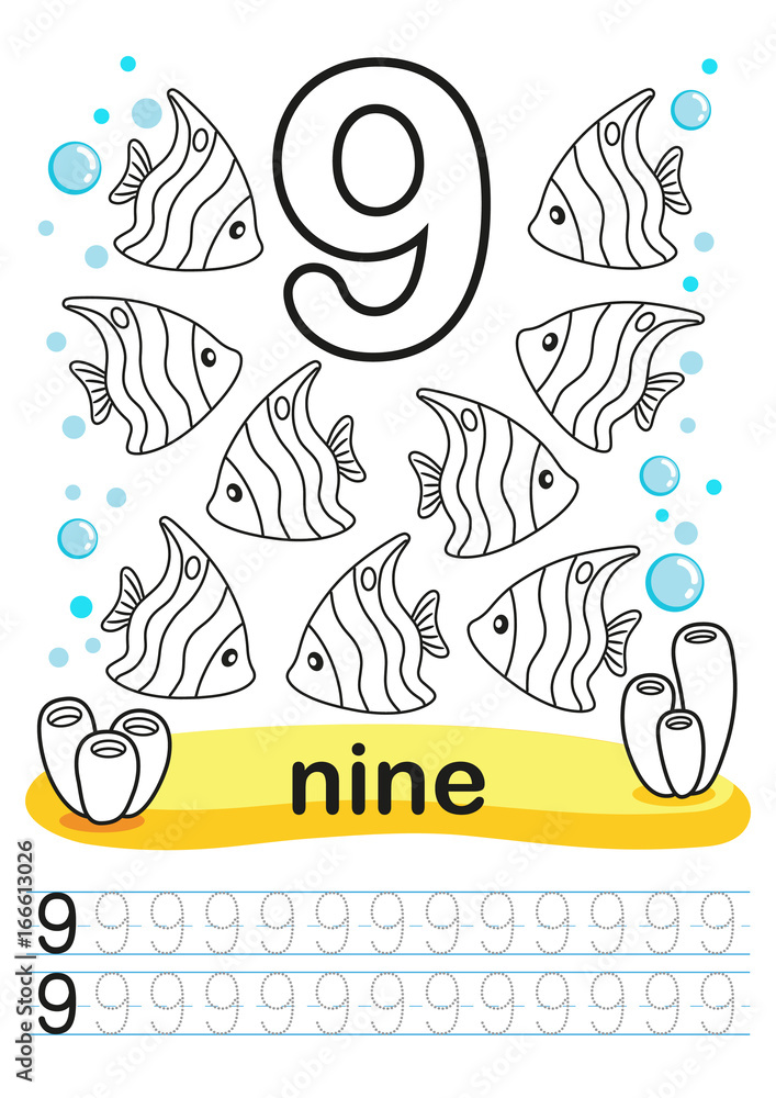Coloring printable worksheet for kindergarten and preschool. We train ...