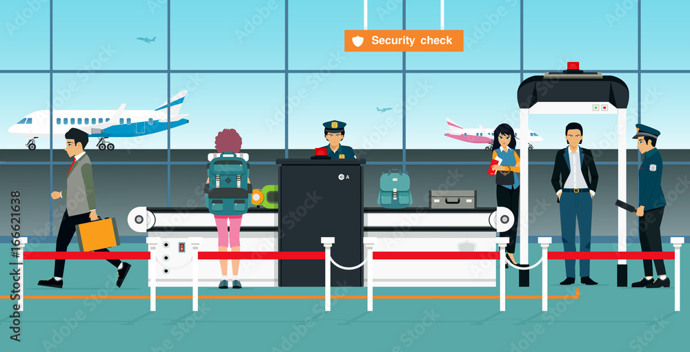 Airport Security Checkpoint Diagram