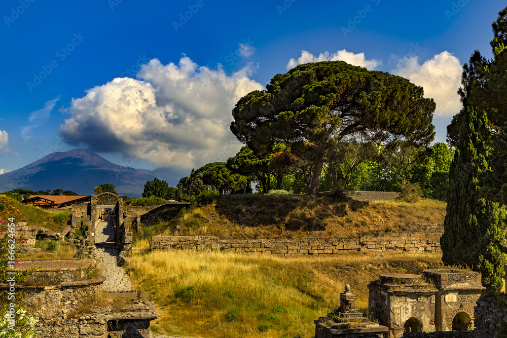 Italy. The excavated ruins of Pompeii (UNESCO World Heritage Site ...