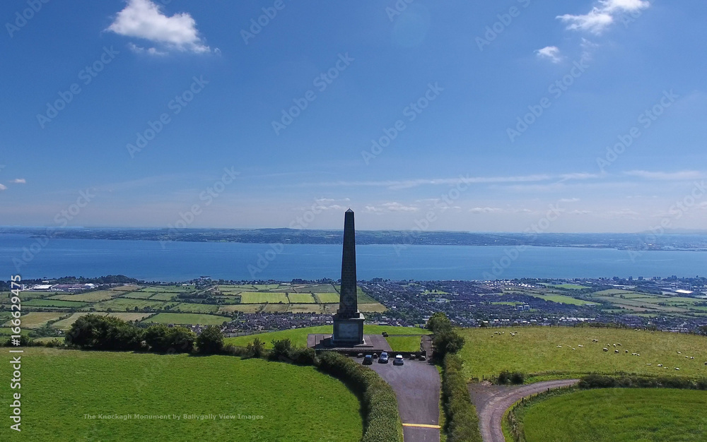 Knockagh Monument Co. Antrim Northern Ireland ภาพถ่ายสต็อก | Adobe Stock