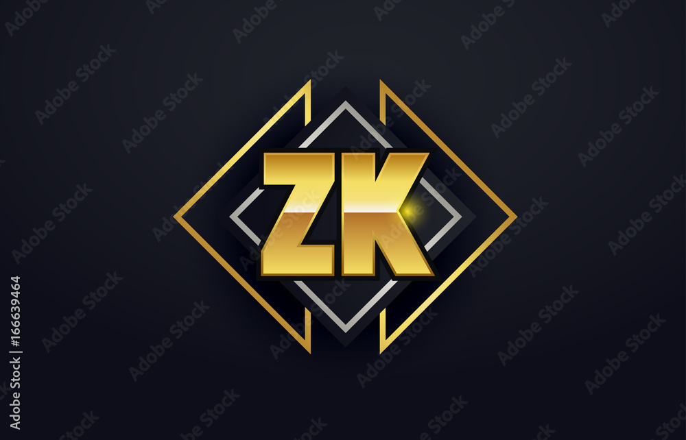 ZK Initial Logo for your startup venture Stock Vector | Adobe Stock