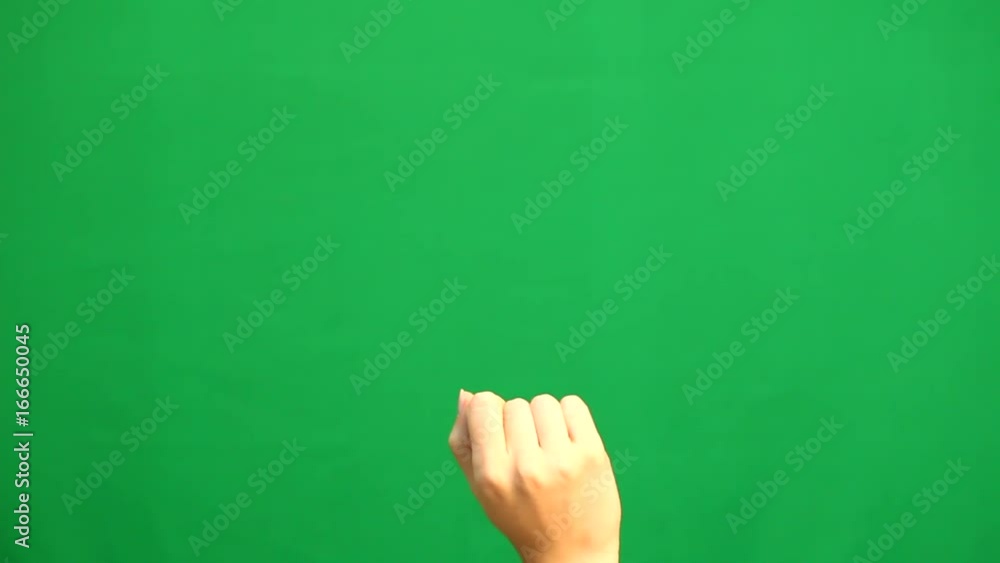 Hand gestures. Touchscreen. Female hand showing multitouch gestures in ...