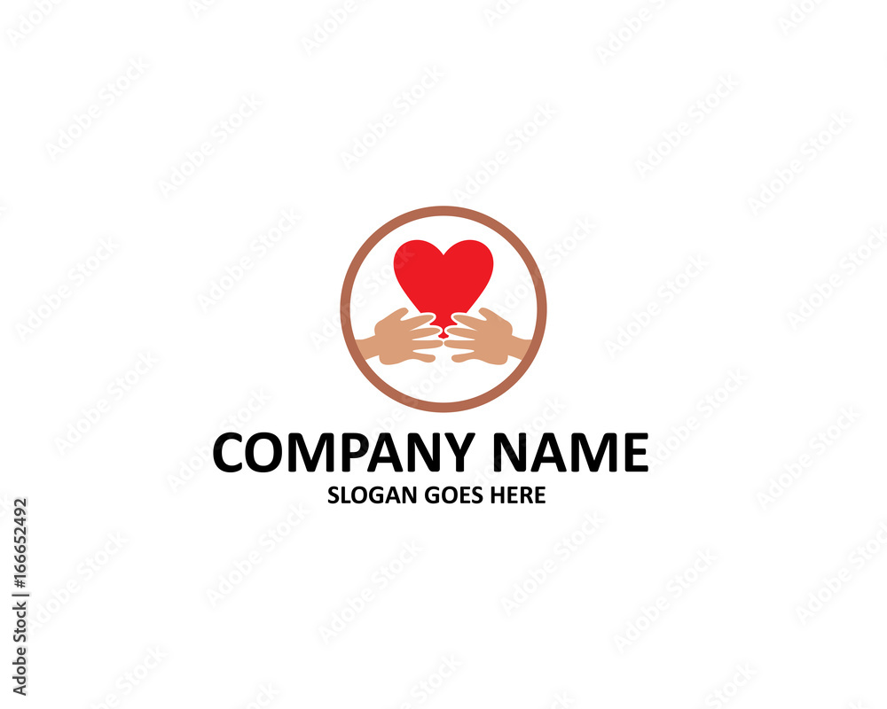 hand hearth logo Stock Vector | Adobe Stock