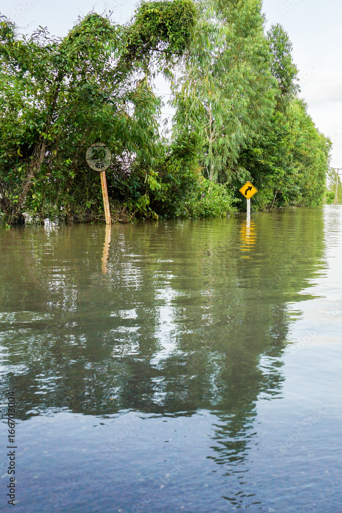 Floods of storms cause floods in rural and urban areas. Stock Photo ...