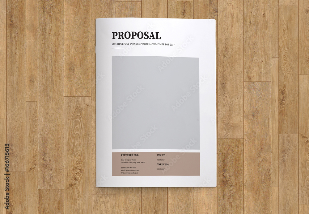 Proposal Layout with Tan Accents 1 Stock Template | Adobe Stock