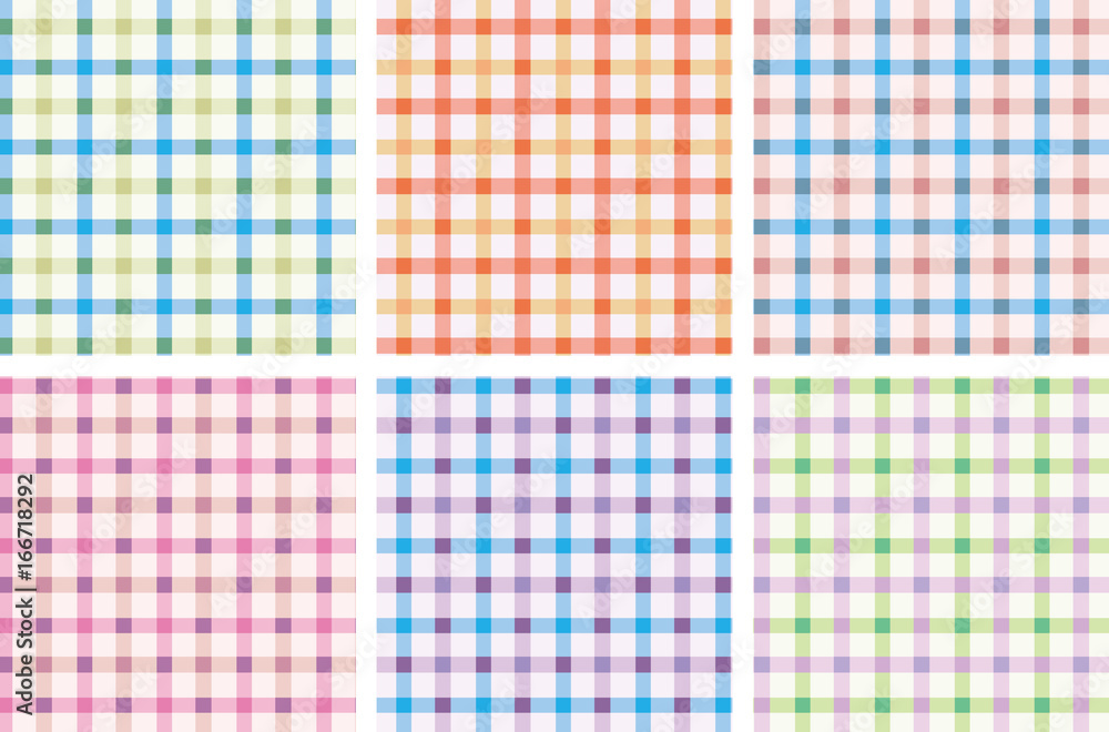 Cute colorful check pattern vector for swatch Stock ベクター | Adobe Stock
