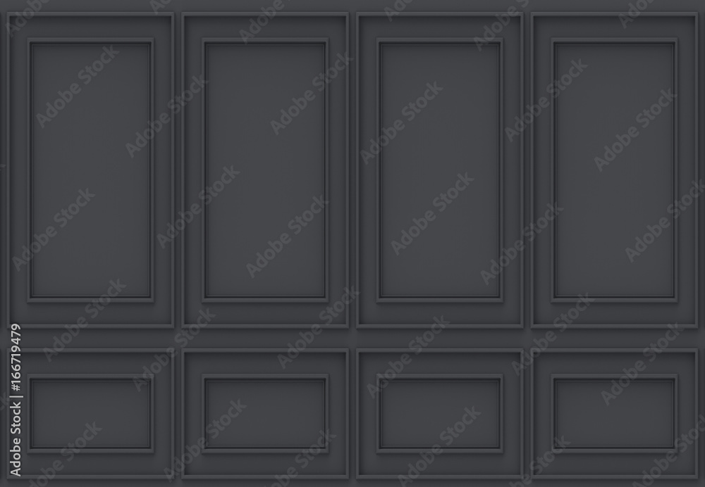 3d rendering. luxury black wood wall background Stock Illustration ...