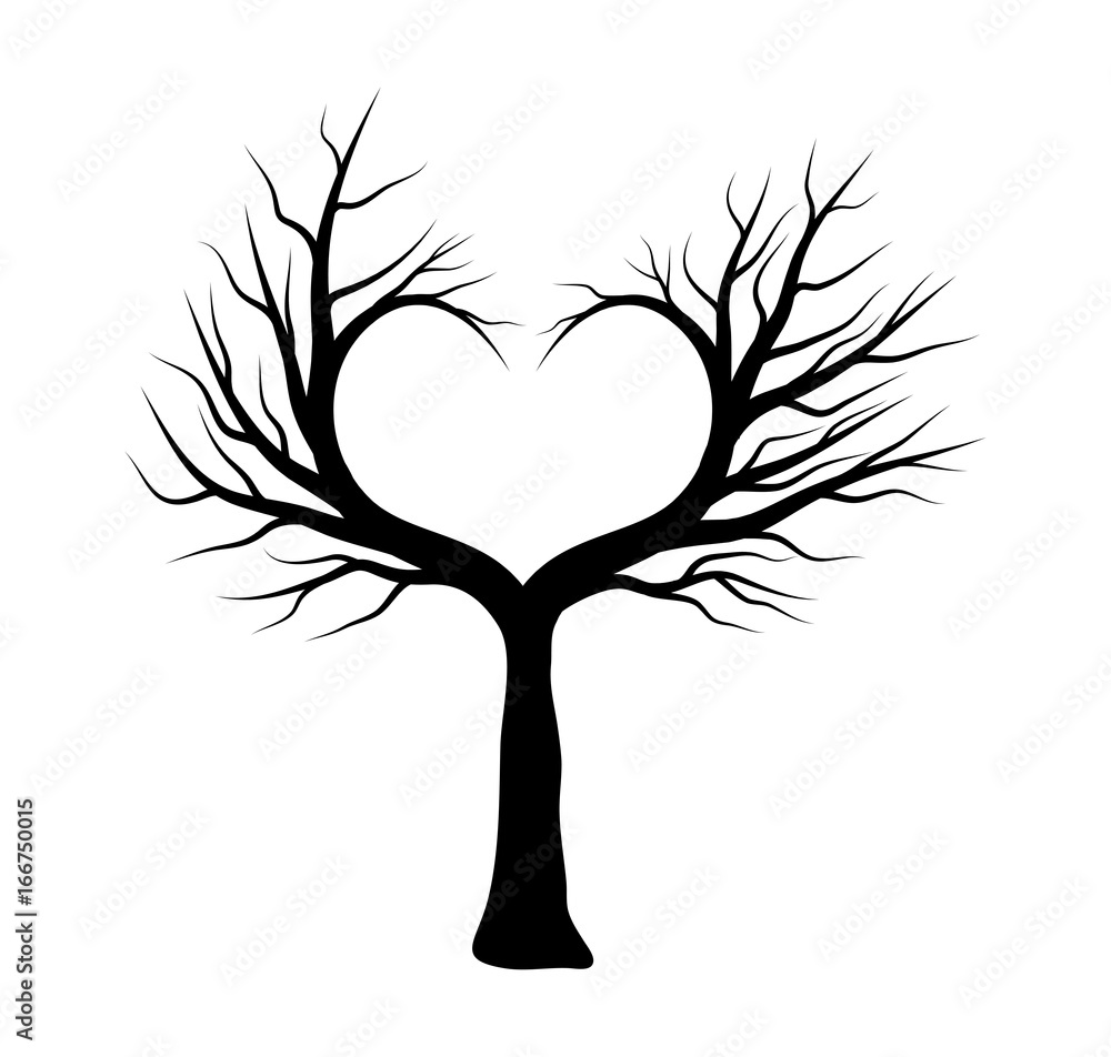 heart tree vector symbol icon design. Beautiful illustration isolated ...