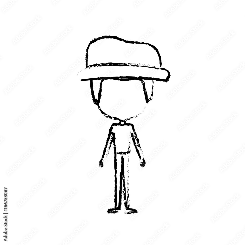 Emaciated Man Drawing