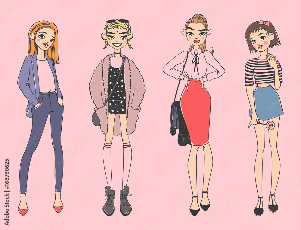 Fashion look girl beautiful girl woman female pretty young model style ...