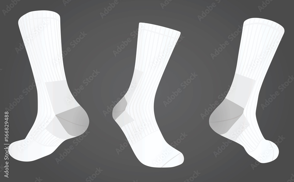 Socks front and back view. vector illustration Stock Vector | Adobe Stock