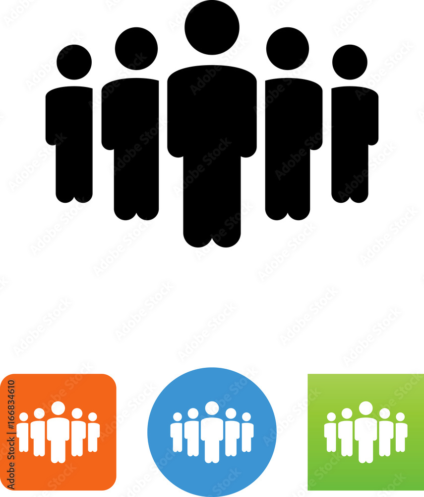 Large Community Icon - Illustration Stock-Vektorgrafik | Adobe Stock