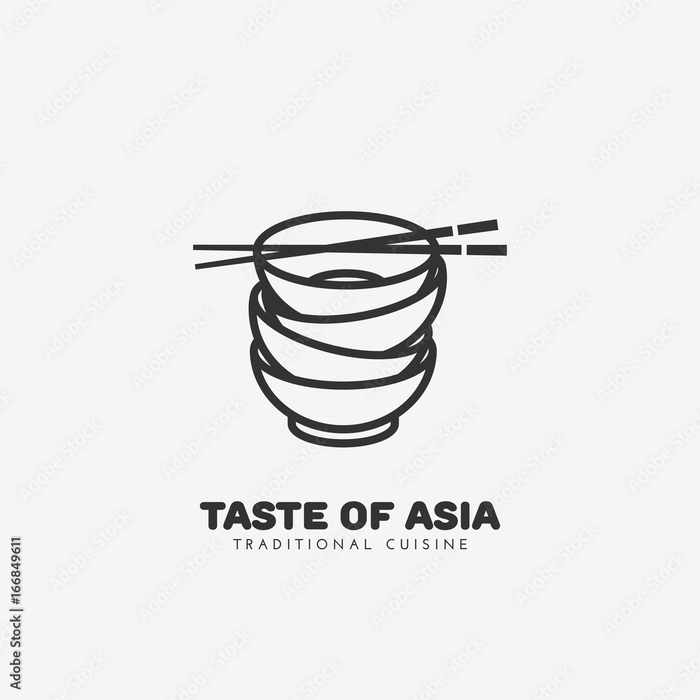 Taste of Asia logo Stock Vector | Adobe Stock