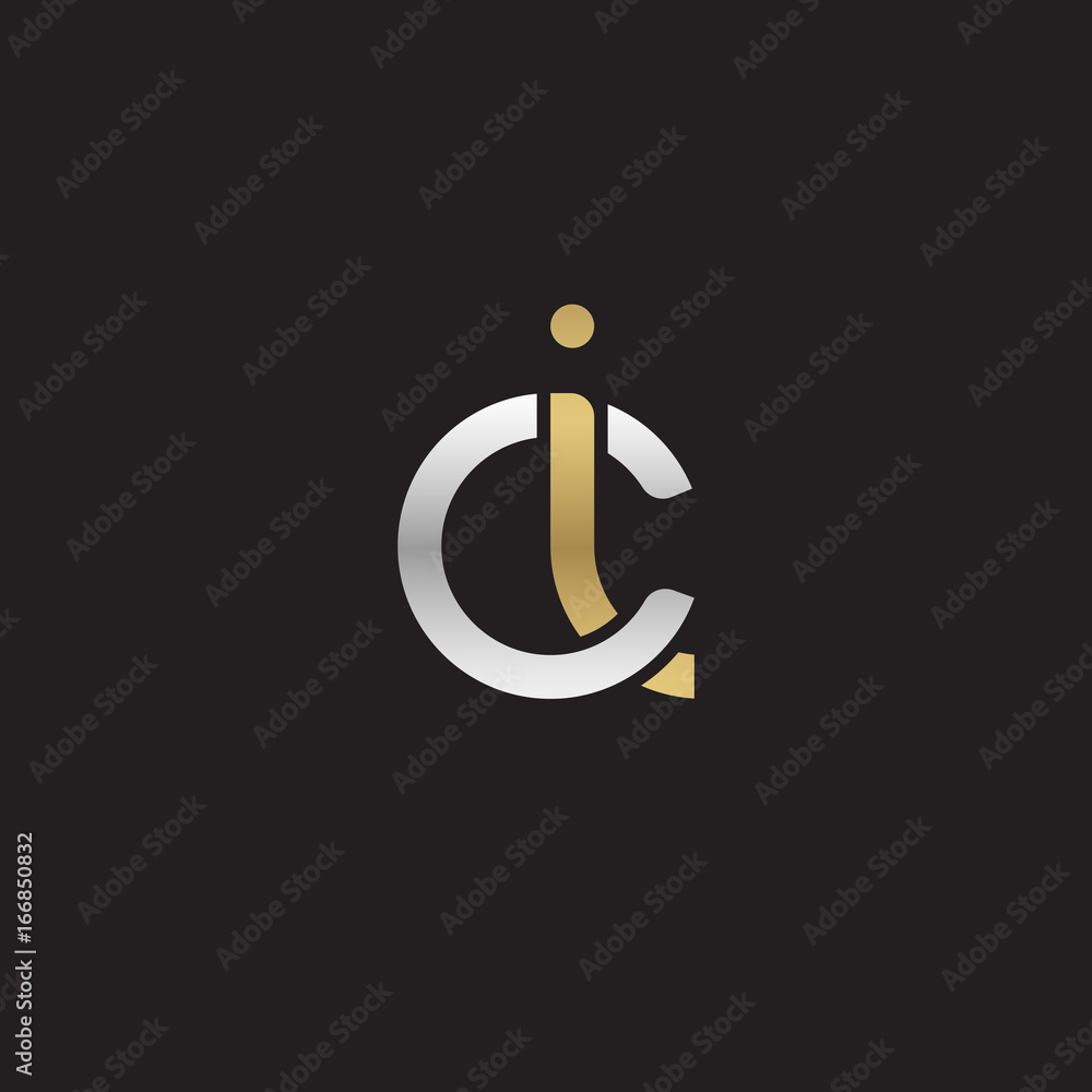Initial lowercase letter ci, linked overlapping circle chain shape logo ...