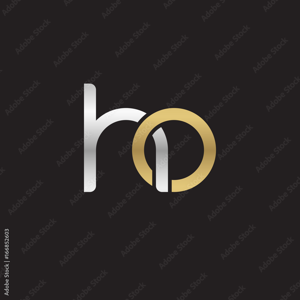 Initial lowercase letter ho, linked overlapping circle chain shape logo ...