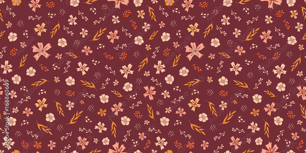 Maroon Flower Pattern
