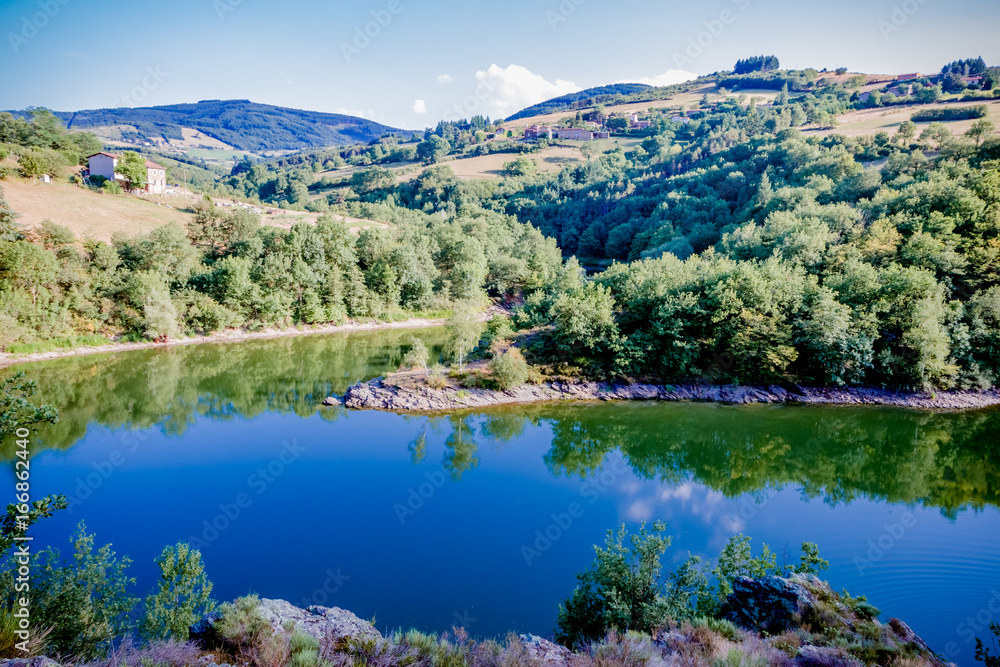 Le lac de Couzon dans le parc du Pilat Stock Photo | Adobe Stock