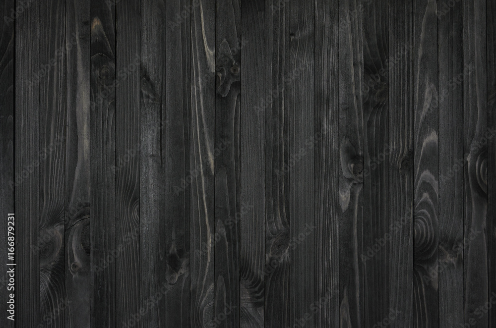 Black Wood Texture. Vertically oriented boards covered with dark stain ...