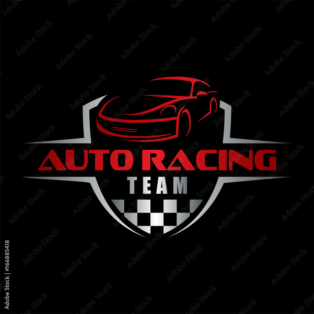 auto racing team, car logo Stock Vector | Adobe Stock