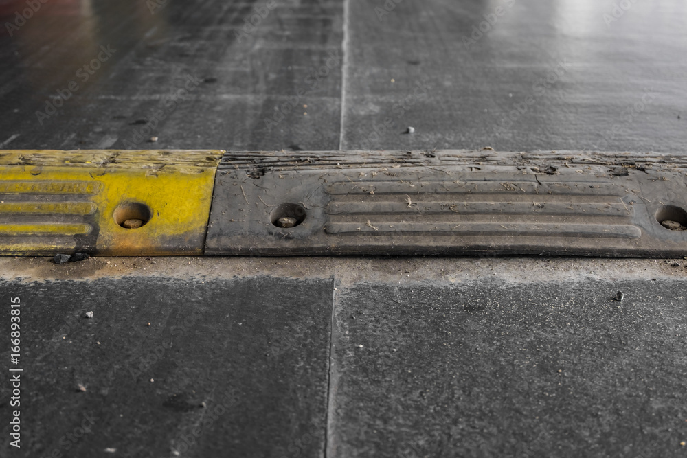 Speed bump for reduce speed,safety first,safe driving Stock Photo ...