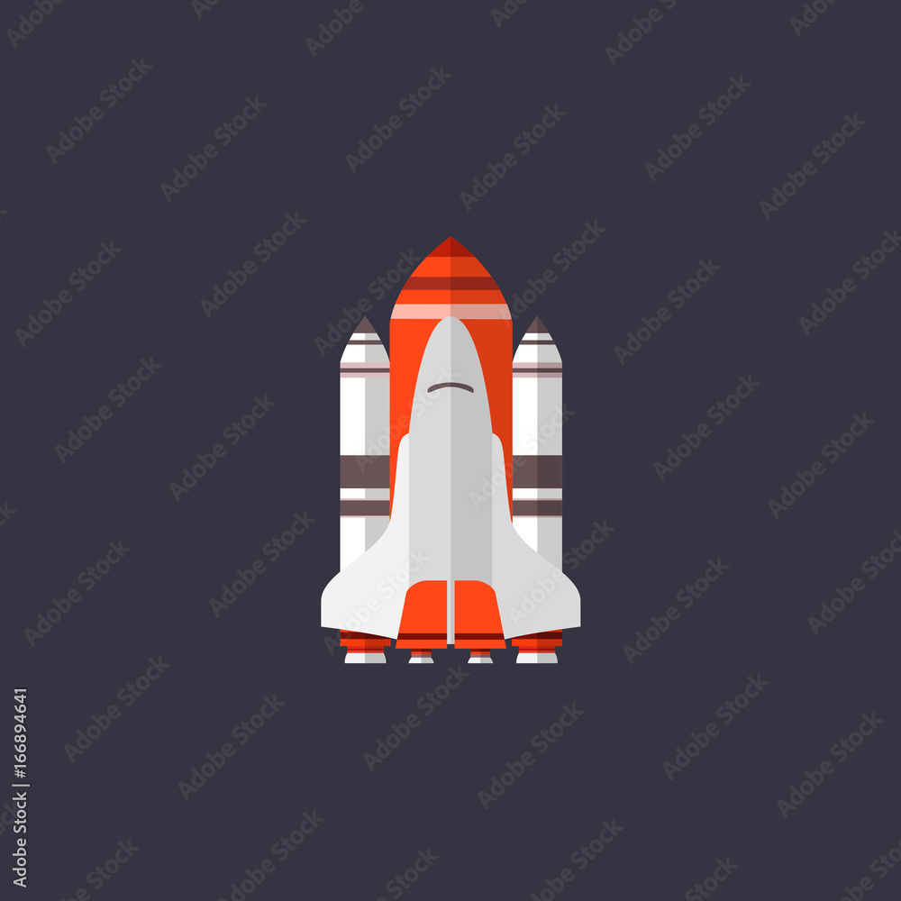 Space shuttle minimal design Stock Vector | Adobe Stock