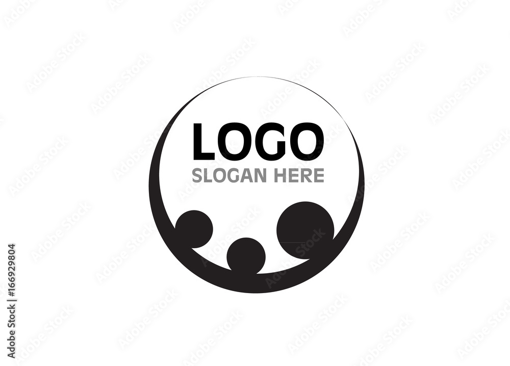 Vector - People unity logo, isolated on white background. Vector ...