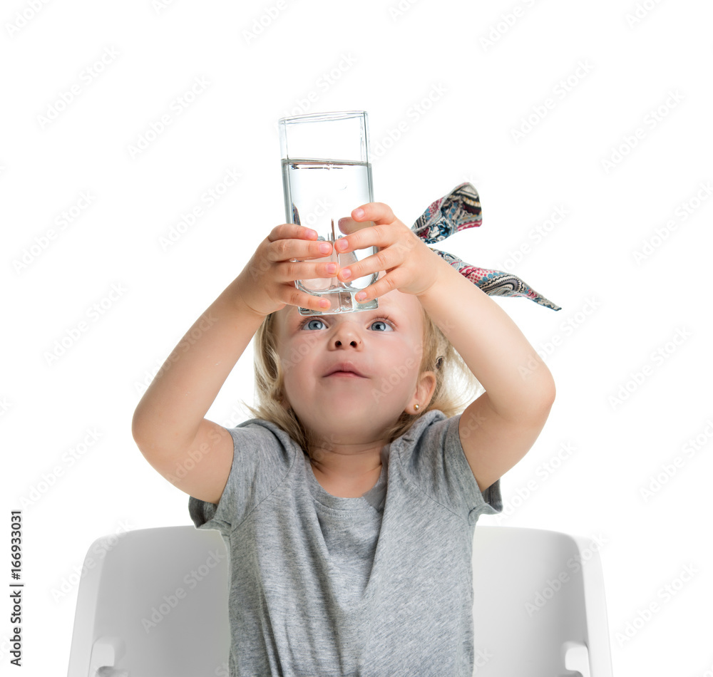Child Drinking Glass Of Water