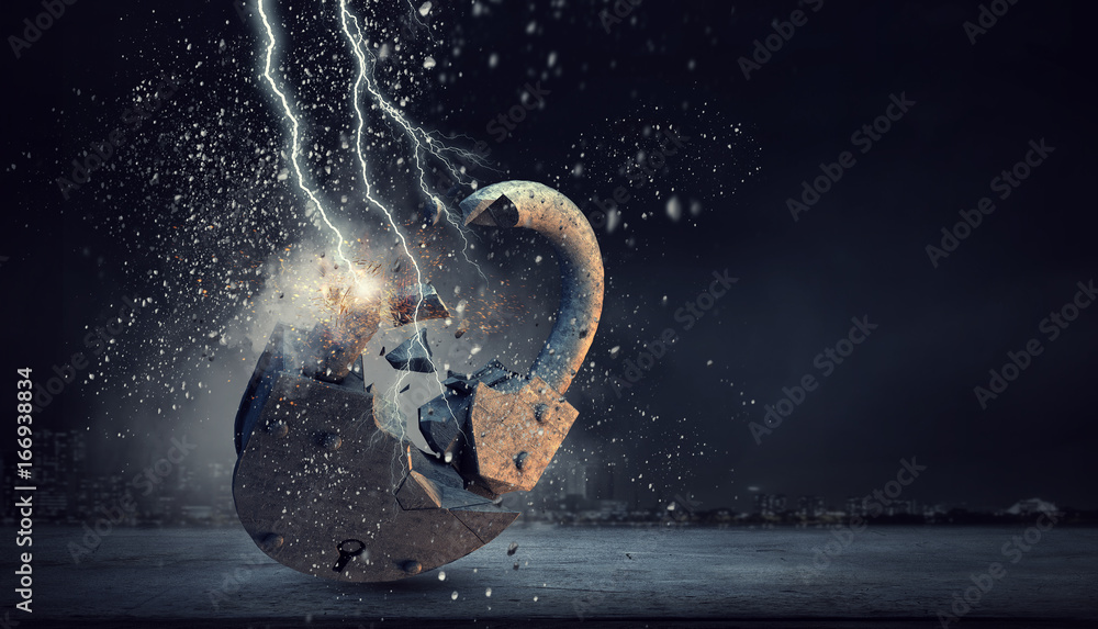 Safety danger concept. Mixed media Stock Photo | Adobe Stock