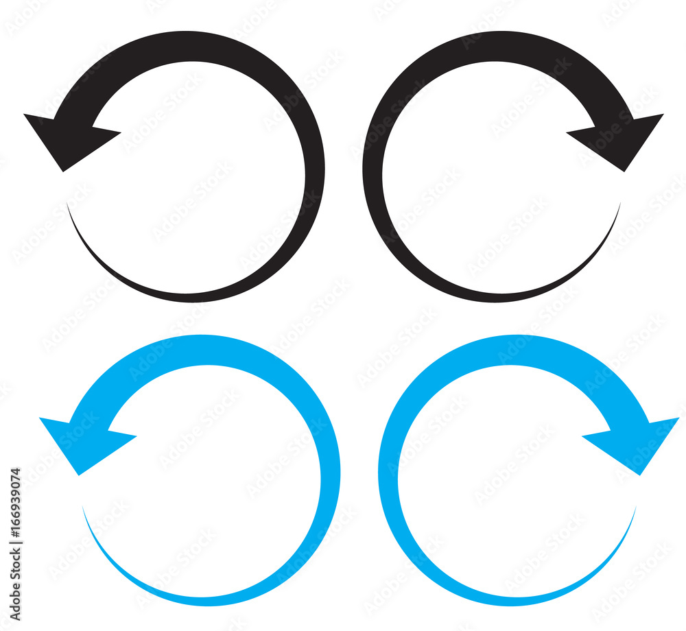 undo arrow icon on white background. redo arrow icon on white ...