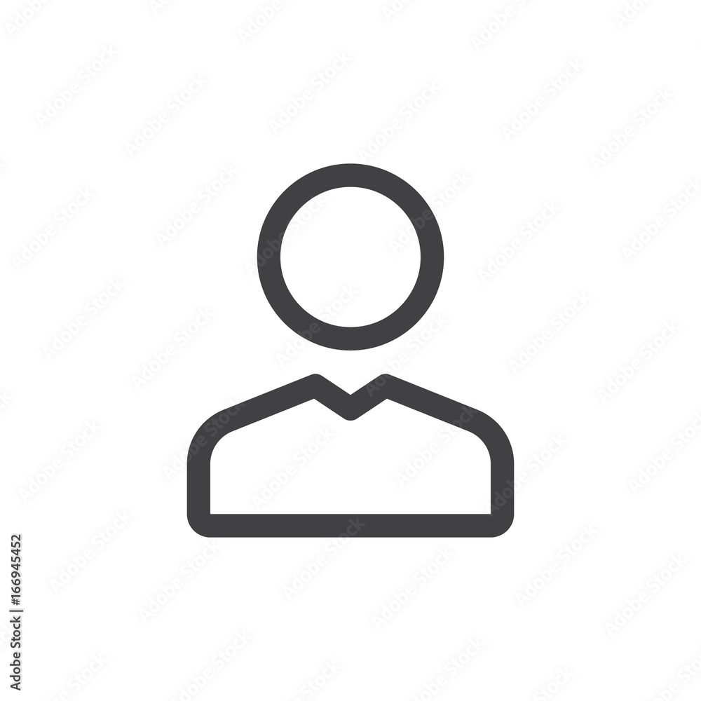 User line simple icon, outline vector sign, linear style pictogram ...