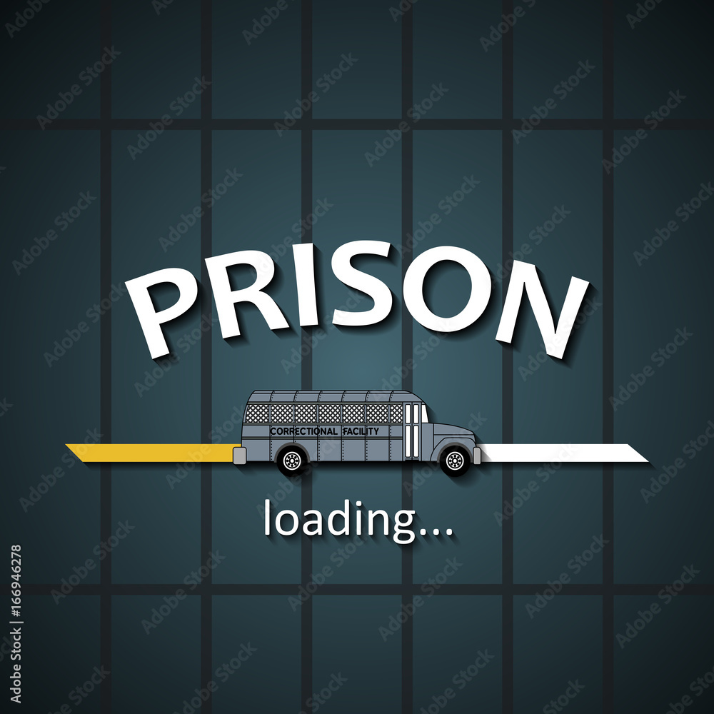 Prison bus loading bar background template Stock Vector | Adobe Stock