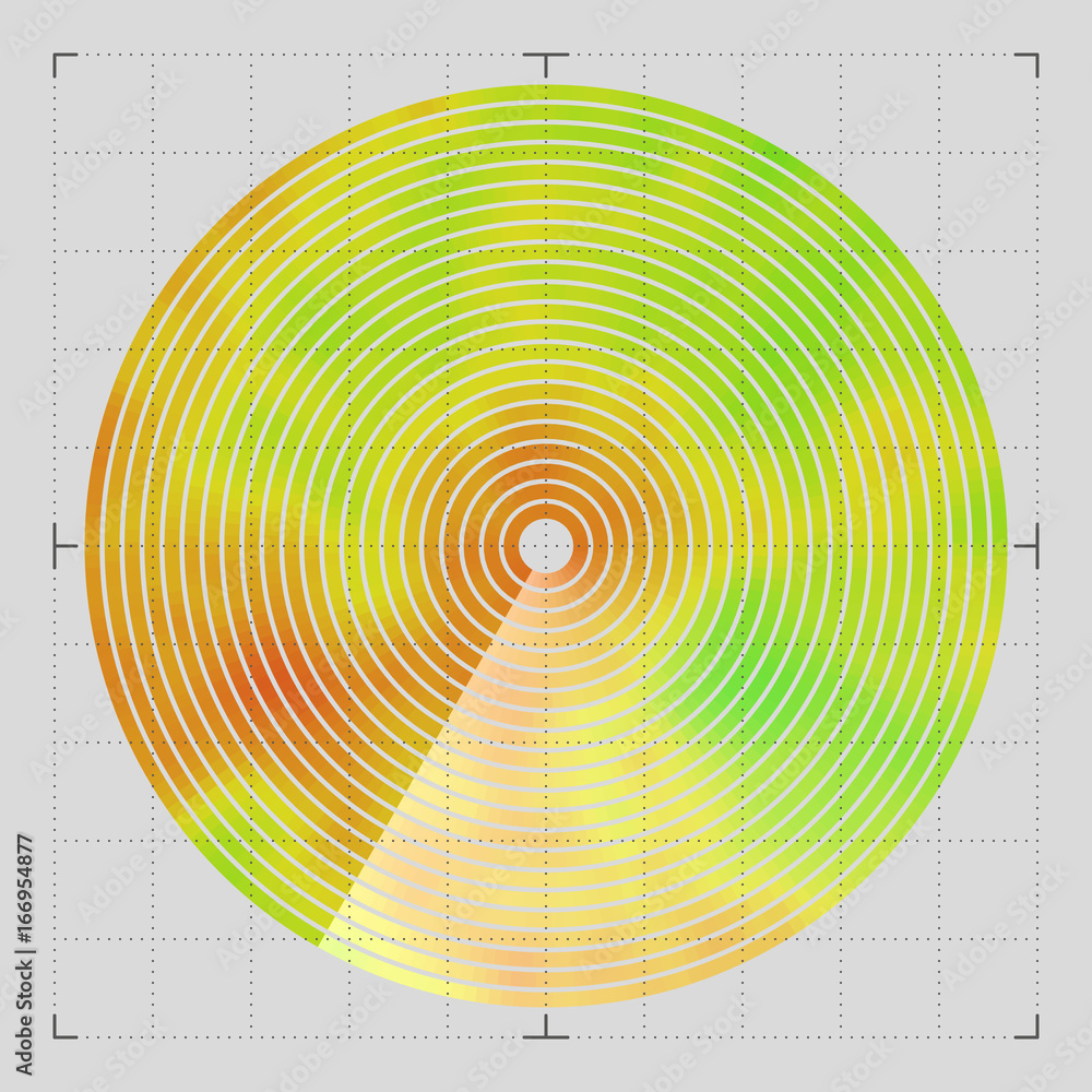Modern decorative technical vector illustration. Visual thermal ...