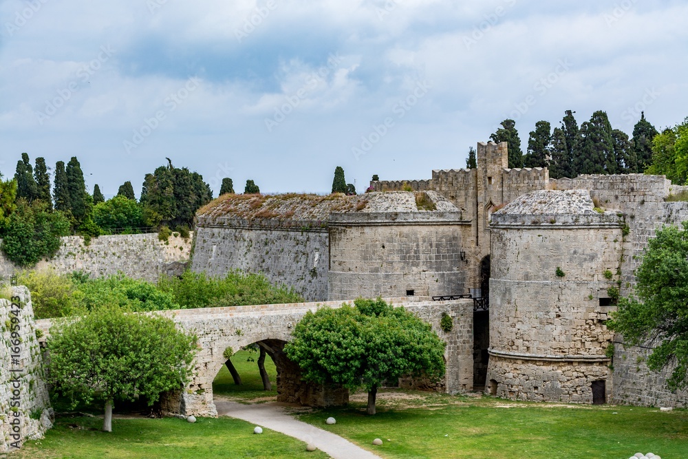Gate d’Amboise in Rhodes, grand gate below the Palace of the Grand ...