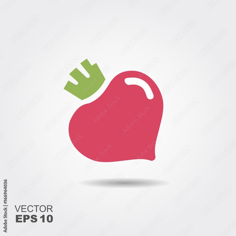 Purple beet icon logo. Fresh vegetarian concept. Cool simple flat ...