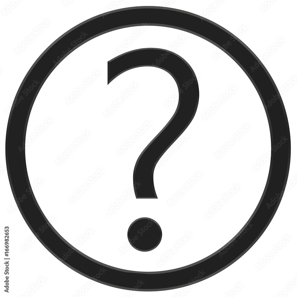 question mark interrogation point black 3d query sign asking symbol ...