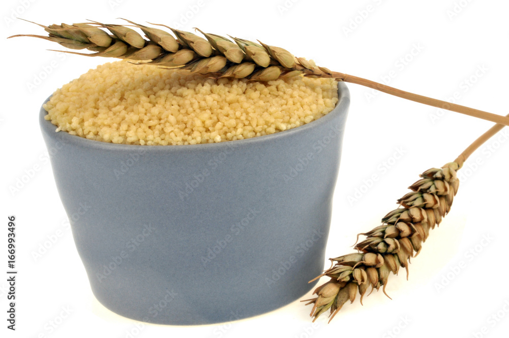 Bol de semoule et épis de blé Stock Photo | Adobe Stock