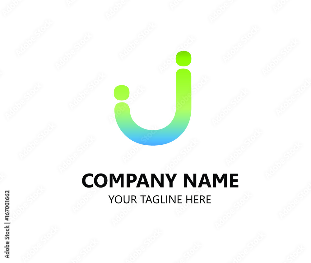 Logo letter U smile Stock Vector | Adobe Stock