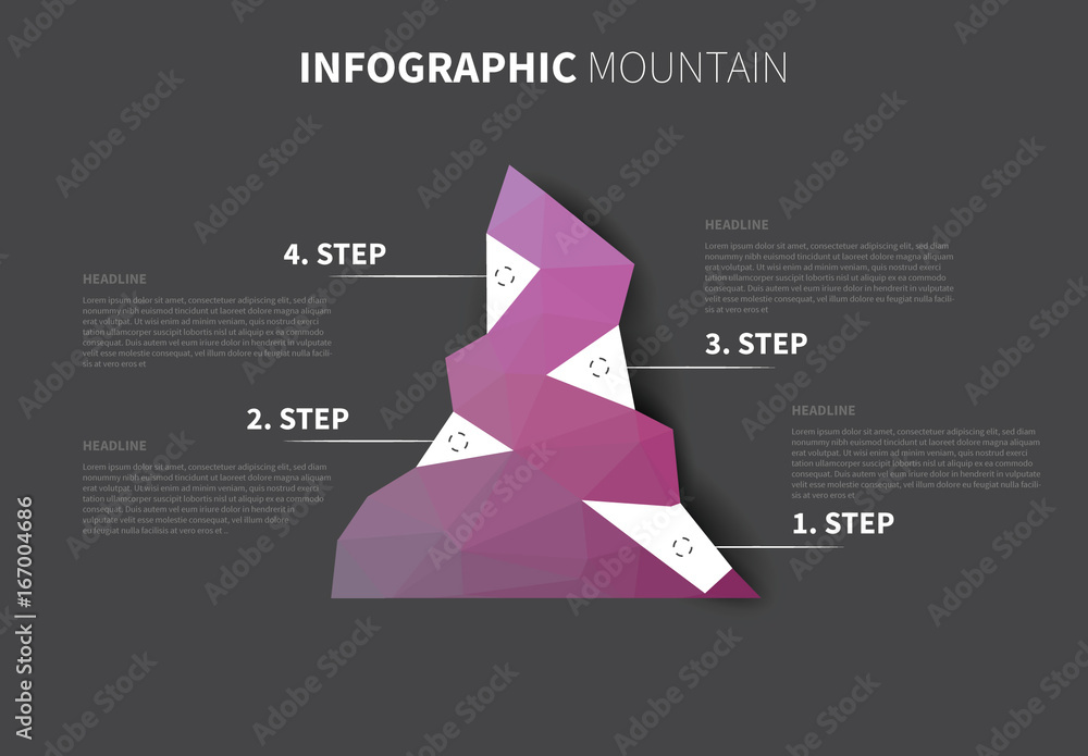 Mountain Infographic Layout Stock Template | Adobe Stock