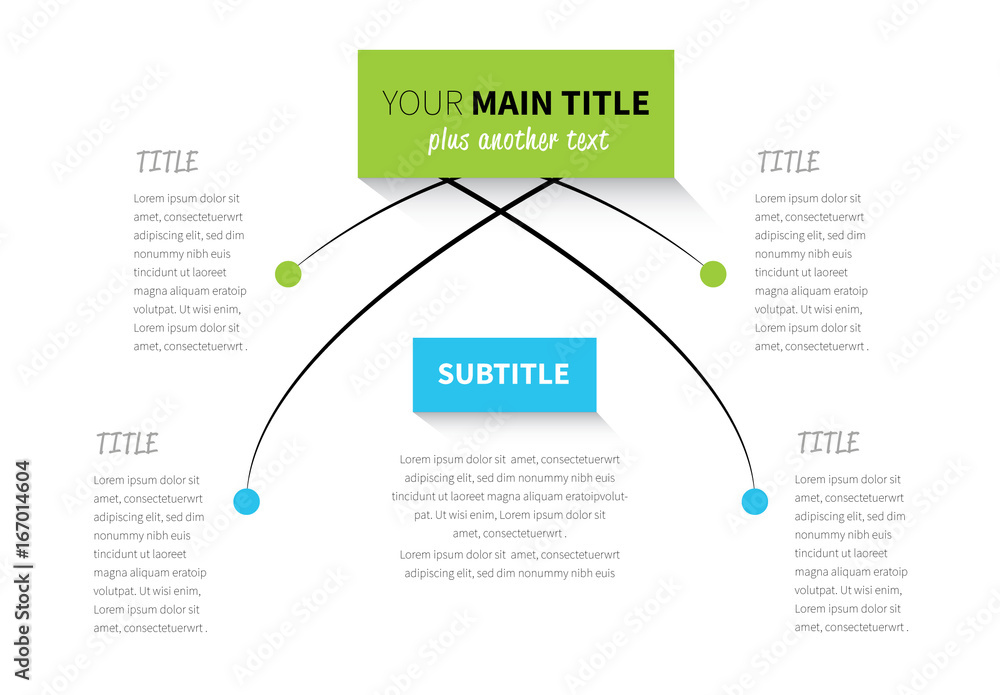 Connected Dots and Rectangles Infographic Layout Stock Template | Adobe ...